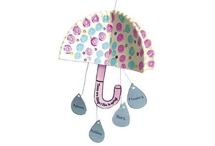 April Showers Umbrella Mobile Craft - Boston Parents Paper